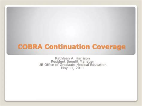 Ppt Cobra Continuation Coverage Powerpoint Presentation Free
