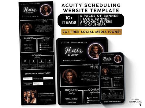 Acuity Scheduling Template Acuity Scheduling Template Hair Stylist Editable Esthetician Pink