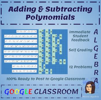 Adding And Subtracting Polynomials Google Classroom By Moore Algebra