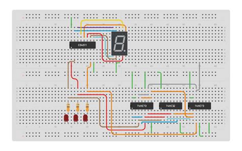 Circuit Design Sync Down Counter Mod 7 Tinkercad