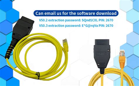 enet ethernet rj45 cable to obd obdii b w m e sys cable for f series