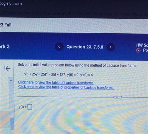 Solved Solve The Initial Value Problem Below Using The
