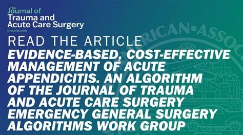 This Is An Evidence Based Acute Appendicitis Algorithm On The Management… The Journal Of