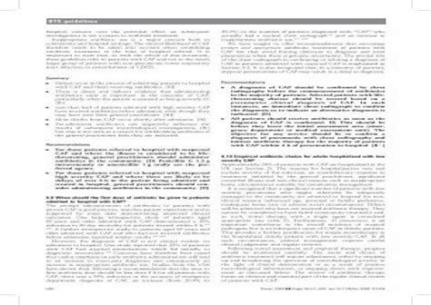 Bts Guidelines Hospital