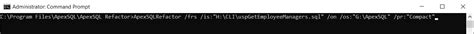 Apexsql Refactor Command Line Interface Cli Switches