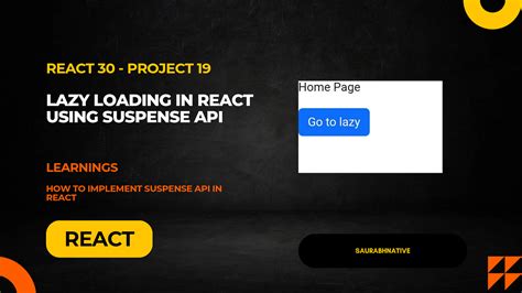 React30 Project 19 Implementing Lazy Loading In React Using Suspense