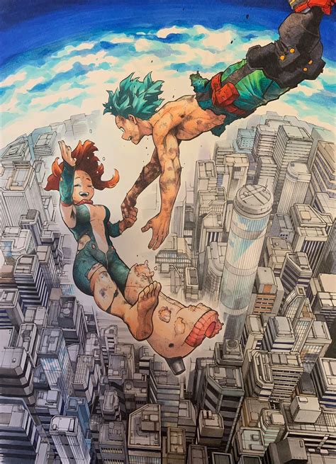Floating Together Official Artwork From My Hero Academias Author