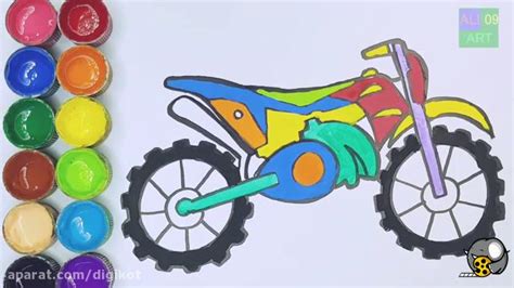 چطور نقاشی بکشیم؟ موتور سیکلت کوهستانی فیلو