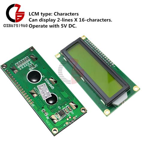 10pcs 1602 16x2 Hd44780 Character Lcd Display Module Lcm Yellow Backlight New Ebay