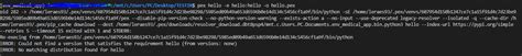 Python 3x I Am Unable To Create A Pex File With A Custom Pacakge