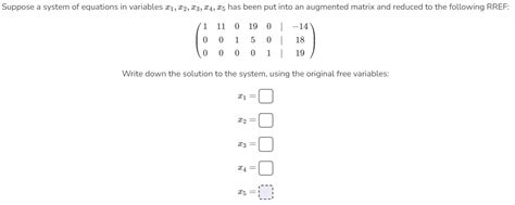 solved suppose a system of equations in variables
