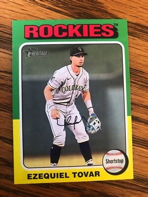 2024 Topps Heritage Mini Ezequiel Tovar Colorado Rockies 328 Ebay