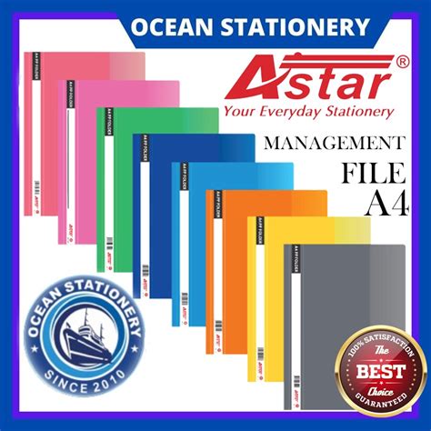 [ocean Stationery] Astar A4 Organizers Management File School Office Ready Stock Stationery File