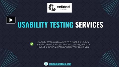 ppt usability testing services in india usability testing company calidad infotech