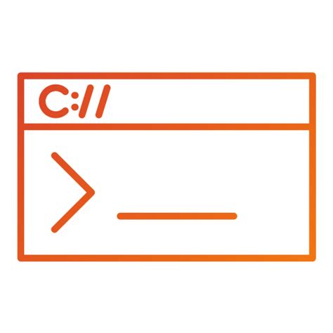 Command Line Generic Gradient Outline Icon