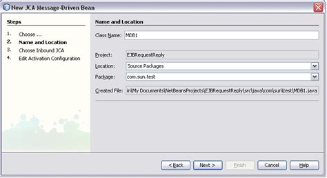 To Create A Message Driven Bean Using The Jms Jca Wizard