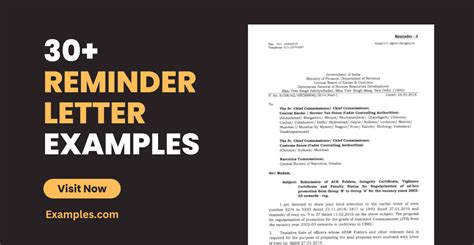 Reminder Letter 26 Examples Format Sample Examples 59 Off