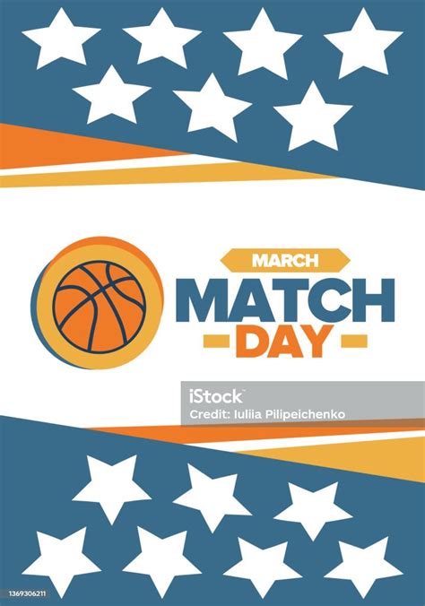 농구 경기의 날 3월 플레이오프 미국에서 슈퍼 스포츠 파티 시즌 챔피언십의 마지막 경기 프로 팀 토너먼트 농구공을 위한 공 스포츠 포스터 벡터 일러스트레이션 3월에 대한
