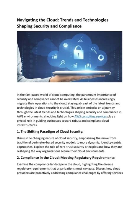 Ppt Navigating The Cloud Trends And Technologies Shaping Security And Compliance Powerpoint