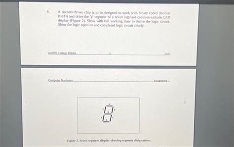 6 A Decoder Driver Chip Is To Be Designed To Work Chegg Com