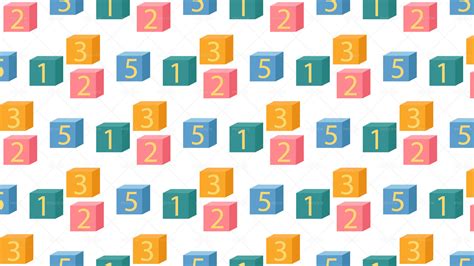 Colored Cubes With Numbers Pattern Graphics Motion Array