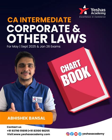 Ca Inter Law Chart Book For May25sep 25 And Jan26 Exams Yeshas Academy