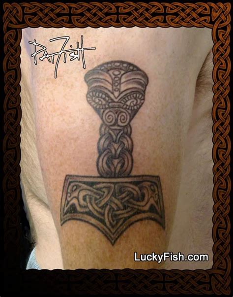 Thors Hammer Back Tattoo