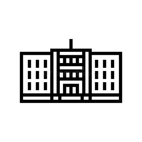 砖校建筑线图标矢量图插图 库存例证 插画 包括有 房子 例证 现代 孩子 学院 基本 幼稚园 304417086