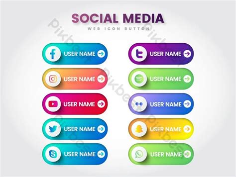 소셜 미디어 아이콘 벡터 원 홈페이지와 소셜