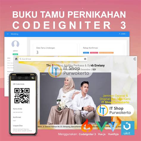 Source Code Aplikasi Web Buku Tamu Pernikahan Online Codeigniter 3