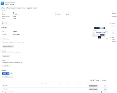 Xray 9706 On The Tests Table Of A Test Execution The Correct Test Version´s Test Type Is