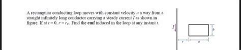 solved a rectangular conducting loop moves with constant
