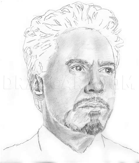 How To Draw Tony Stark Step By Step Drawing Guide By Artistperson95