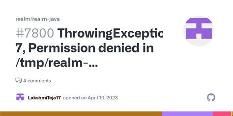 throwingexception 7 permission denied in tmp realm java realm realm library src main cpp io