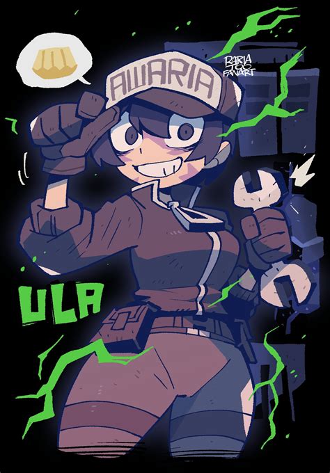 Rariatto Ganguri Ula Usterka Awaria Highres 1girl Baseball Cap Breasts Company Name