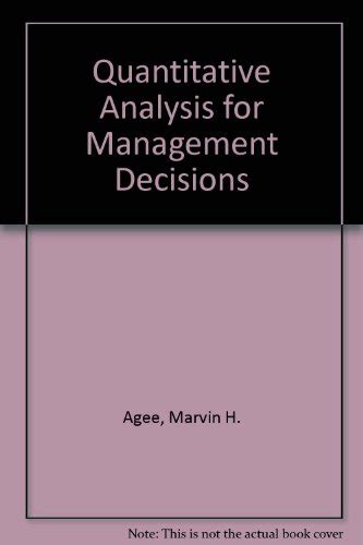 『quantitative Analysis For Management Decisions』｜感想・レビュー 読書メーター