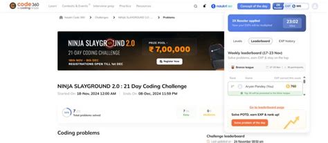 Aryan Pandey On Linkedin Codingninjas 21daycodingchallenge