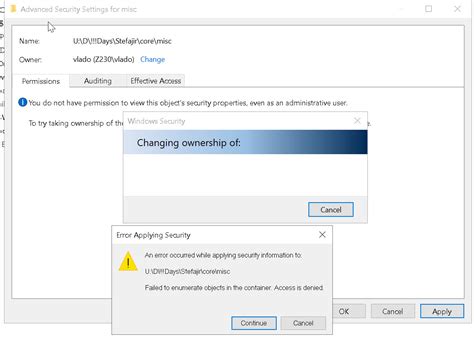 Permissions Cannot Open Folderread File On Windows File System Stack Overflow
