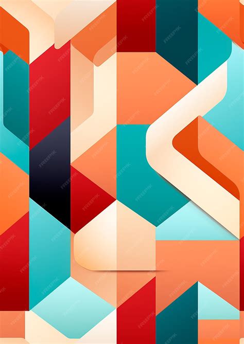 Premium Photo Modern Grid Flyer With Geometric Shapes Geometry