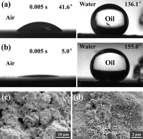 Water Contact Angles And Underwater Oil Contact Angles Of Membrane A2