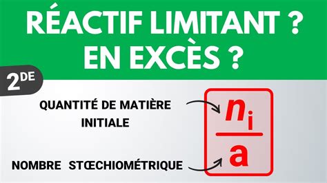 Comment Déterminer Le Réactif Limitant Seconde Physique Chimie Youtube