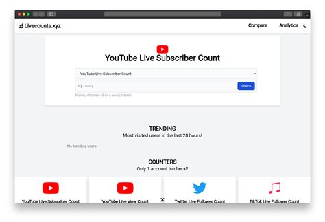 Livecountsxyz Youtube Live Subscriber Count