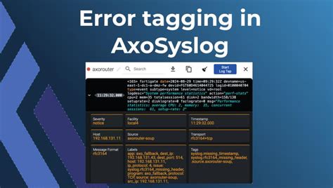 Axoflow On Linkedin Error Tagging In Axosyslog