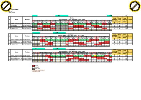 Qa Qc Working Schedule 001 Pdf