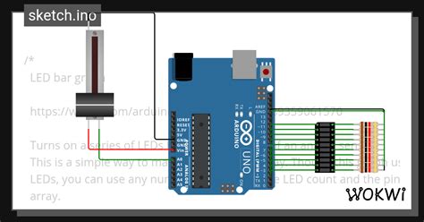 Led Bar Graph Project 1 Wokwi Esp32 Stm32 Arduino Simulator