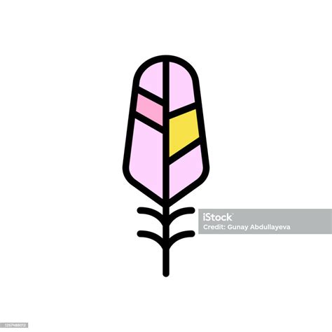 날개 새 아이콘 Ui 및 Ux 웹 사이트 또는 모바일 응용 프로그램에 대한 깃털 아이콘의 윤곽 벡터 요소와 간단한 색상 0명에 대한 스톡 벡터 아트 및 기타 이미지 Istock