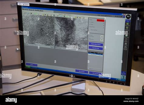 Screen Showing Afis Search And Match Of Fingerprint Afis Is Automated