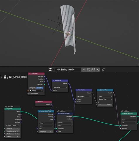 GN Mesh Normals Facing Away From Curve Basics Interface Blender Artists Community