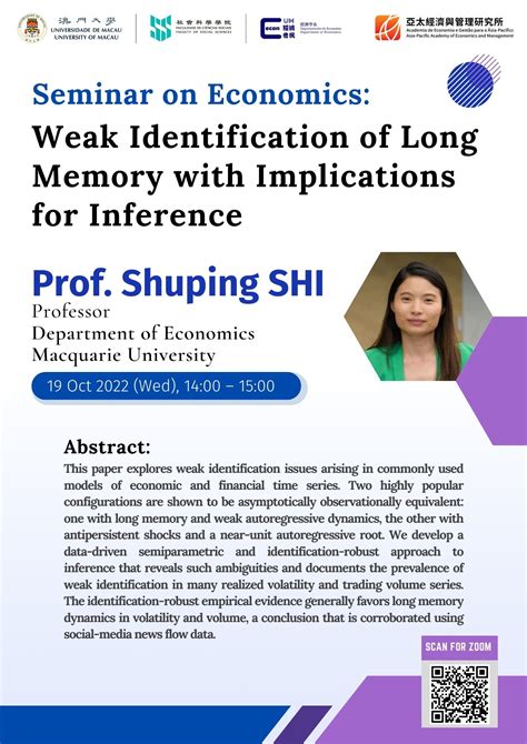 Seminar On Economics No 225 Weak Identification Of Long Memory With