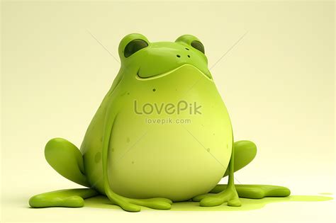 잠자는 녹색 개구리 일러스트 무료 다운로드 Lovepik
